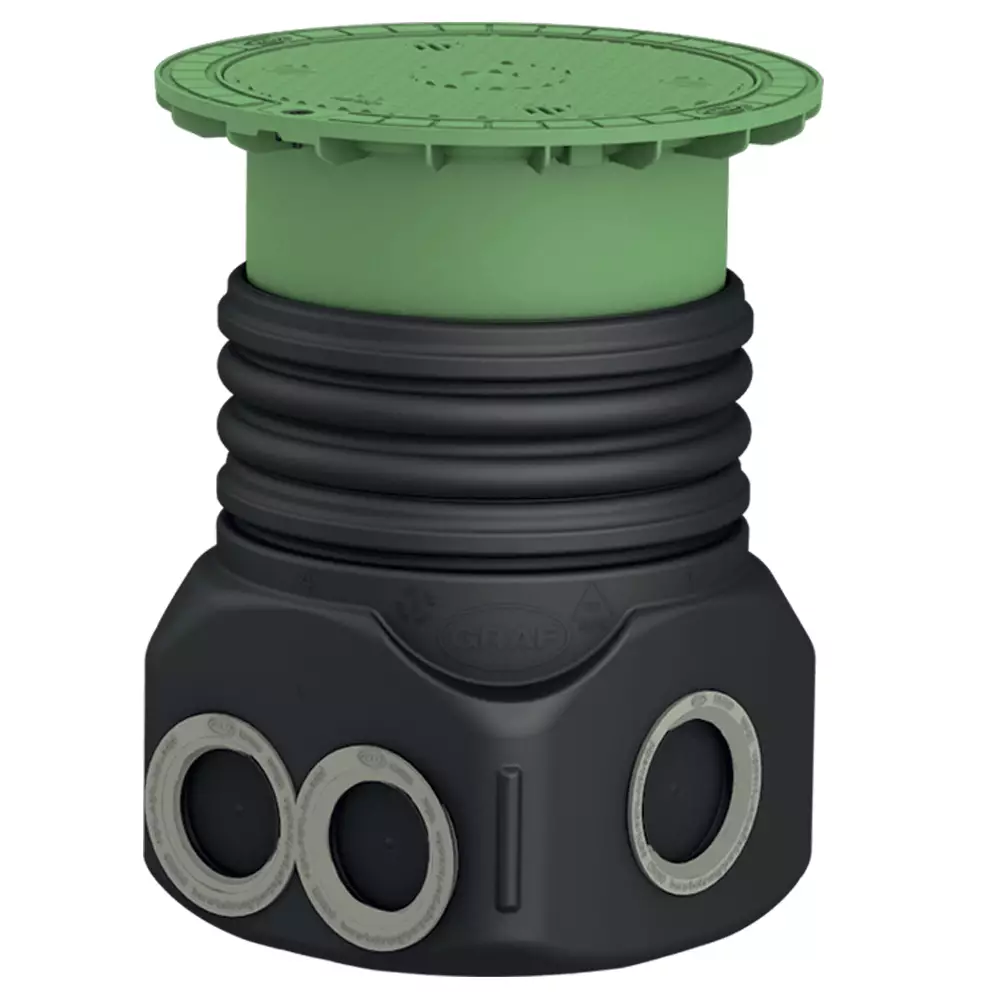 Distribution manhole for non-collective sanitation