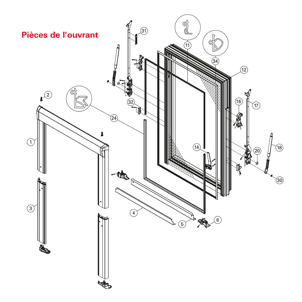 Windows and doors :: Roof window :: Fenêtre Roto Designo R7 en PVC