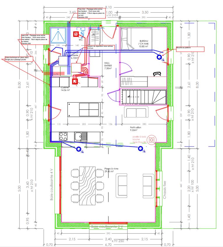 Installation d'une VMC double flux dans une construction neuve