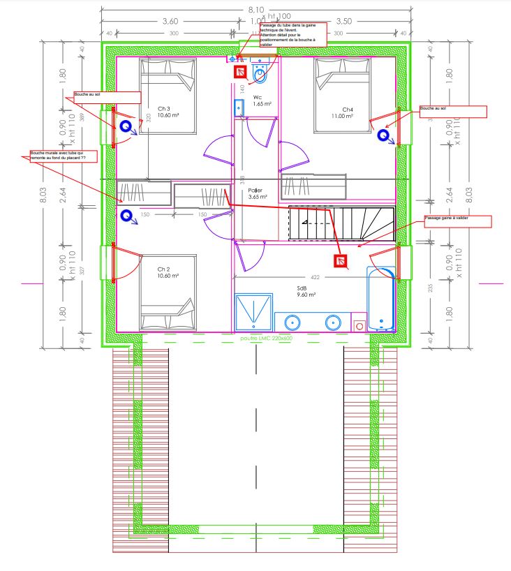 Installation d'une VMC double flux dans une construction neuve