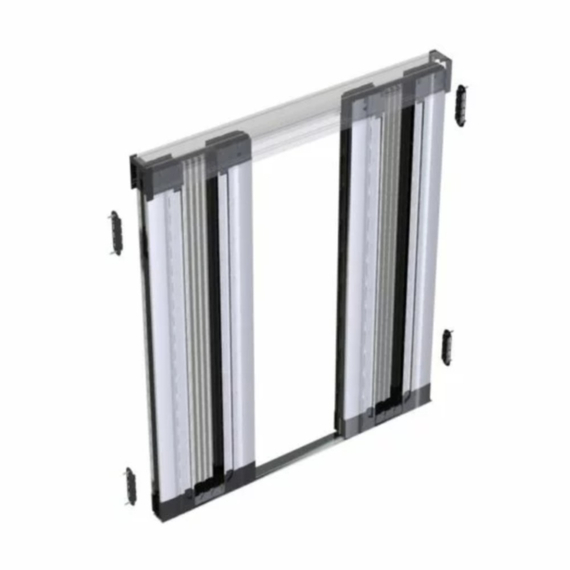 Moustiquaire plissée aluminium glissement latéral à vantaux