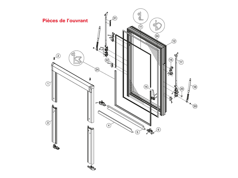 Windows and doors :: Roof window :: Fenêtre Roto Designo R7 en PVC